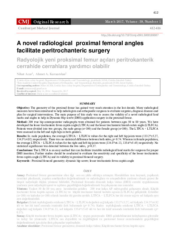 (PDF) A novel radiological proximal femoral angles facilitate ...
