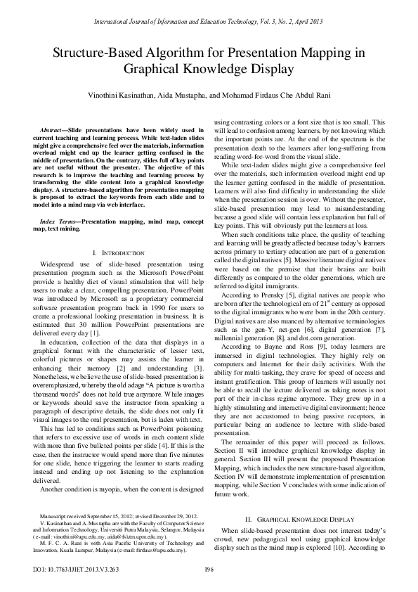 (PDF) Structure-Based Algorithm for Presentation Mapping in Graphical ...