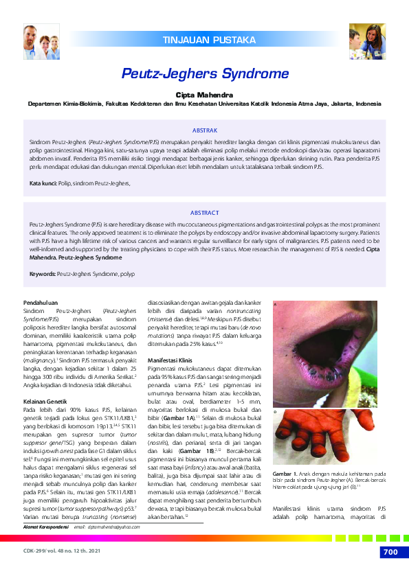 (PDF) Peutz-Jeghers Syndrome