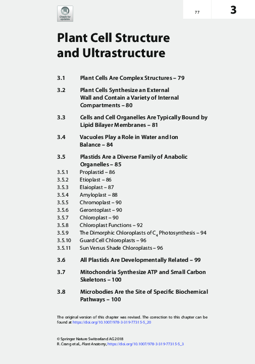 (PDF) Plant Cell Structure and Ultrastructure