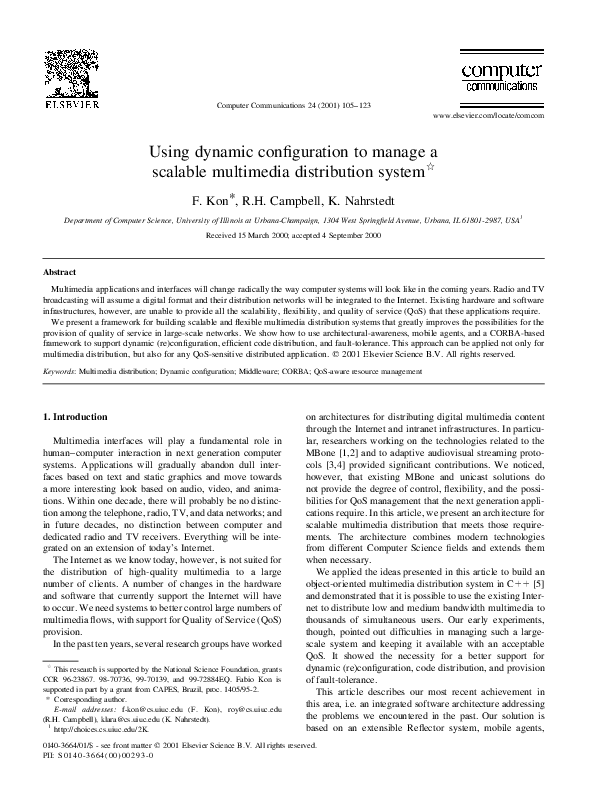 (PDF) Dynamic Configuration for Scalable Multimedia Distribution