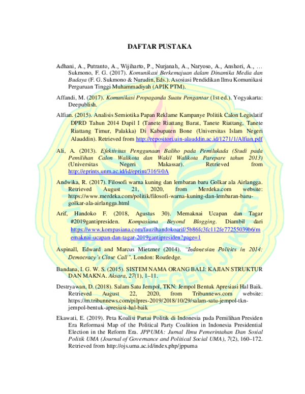 (PDF) Bahasa Propaganda Baliho Partai Politik Nasionalis Pemilu 2019 ...