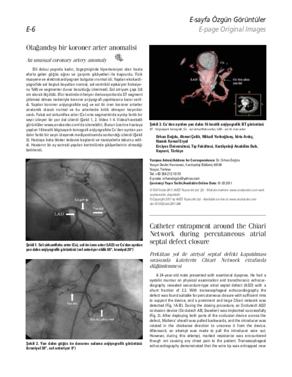 (PDF) Catheter entrapment around the Chiari Network during percutaneous ...