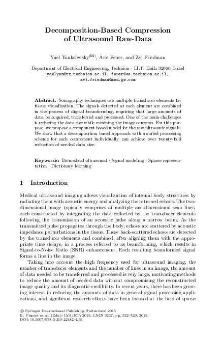 (PDF) Decomposition Compression for Ultrasound Data