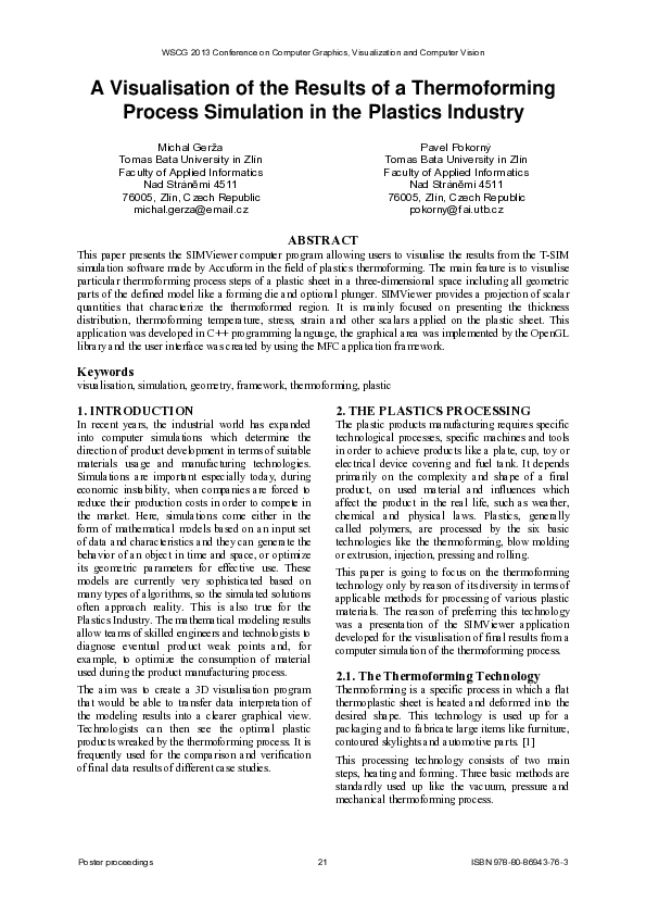 (PDF) A Visualisation of the Results of a Thermoforming Process ...