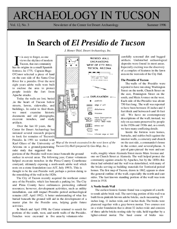 (PDF) In Search of El Presidio de Tucson