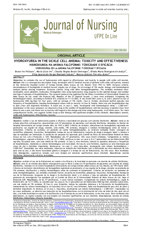 PDF Hydroxyurea In The Sickle Cell Anemia Toxicity And Effectiveness pdf-hydroxyurea-in-the-sickle-cell-anemia-toxicity-and-effectiveness
