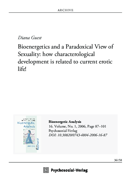 (PDF) Bioenergetics and a Paradoxical View of Sexuality: how ...