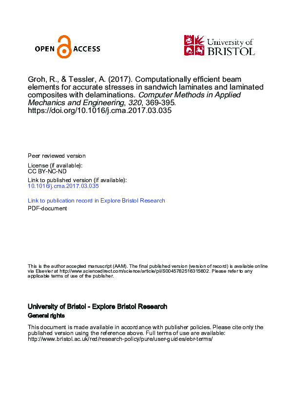 (PDF) Computationally efficient beam elements for accurate stresses in ...