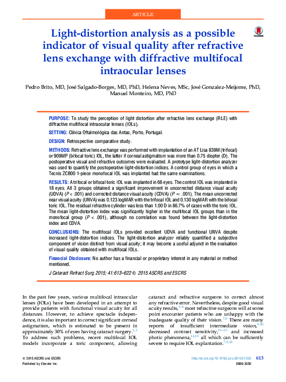(PDF) Light-distortion analysis as a possible indicator of visual ...