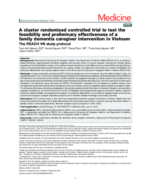 (PDF) A cluster randomized controlled trial to test the feasibility and ...