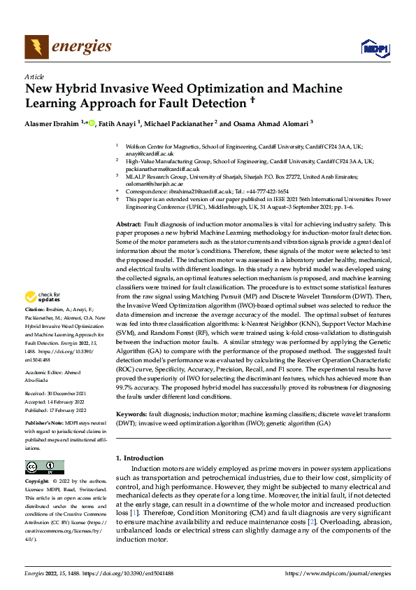 (PDF) New Hybrid Invasive Weed Optimization and Machine Learning ...