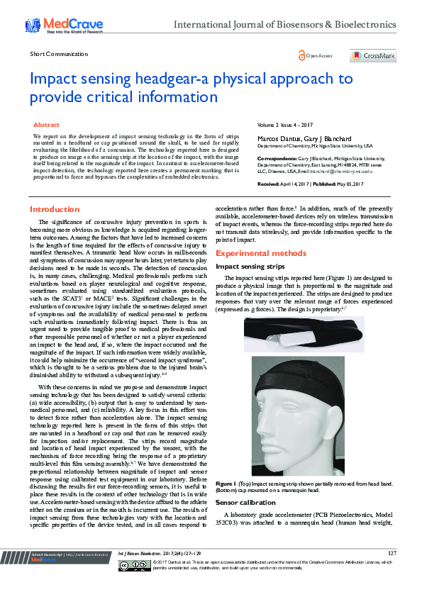 (PDF) Impact Sensing Headgear-A Physical Approach to Provide Critical ...