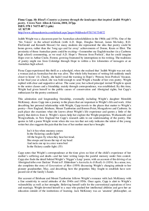 (PDF) My Blood's Country: a journey through the landscapes that ...