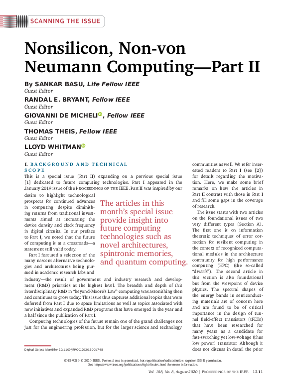 (PDF) Nonsilicon, Non-von Neumann Computing—Part II | Lloyd Whitman - Academia.edu