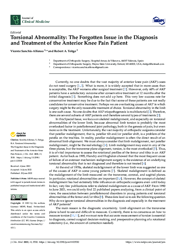 (PDF) Torsional Abnormality: The Forgotten Issue in the Diagnosis and ...