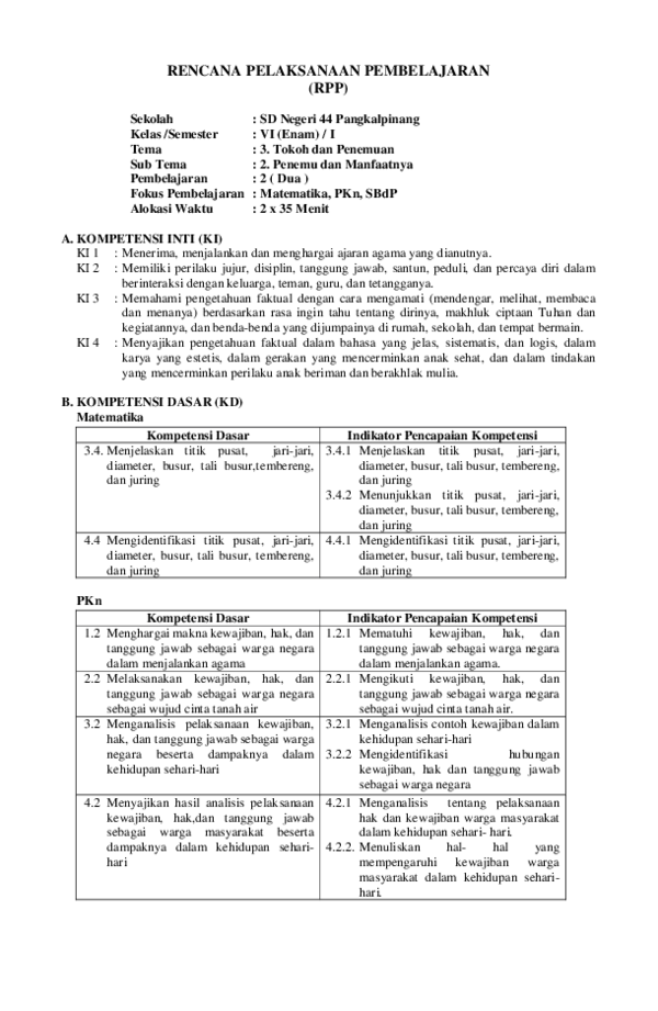 (PDF) RPP Rencana Aksi 1