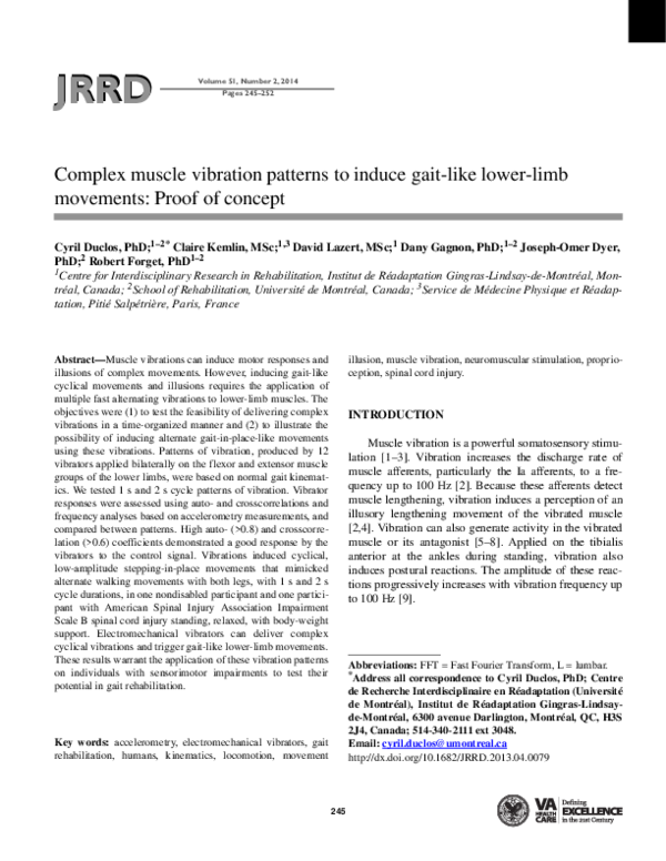 (PDF) Complex muscle vibration patterns to induce gait-like lower-limb ...