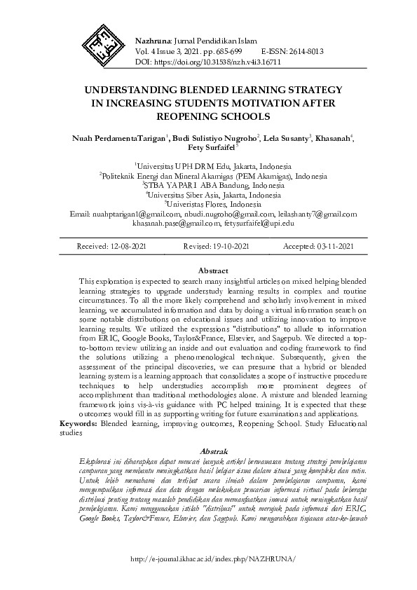 (PDF) Understanding Blended Learning Strategy in Increasing Students ...