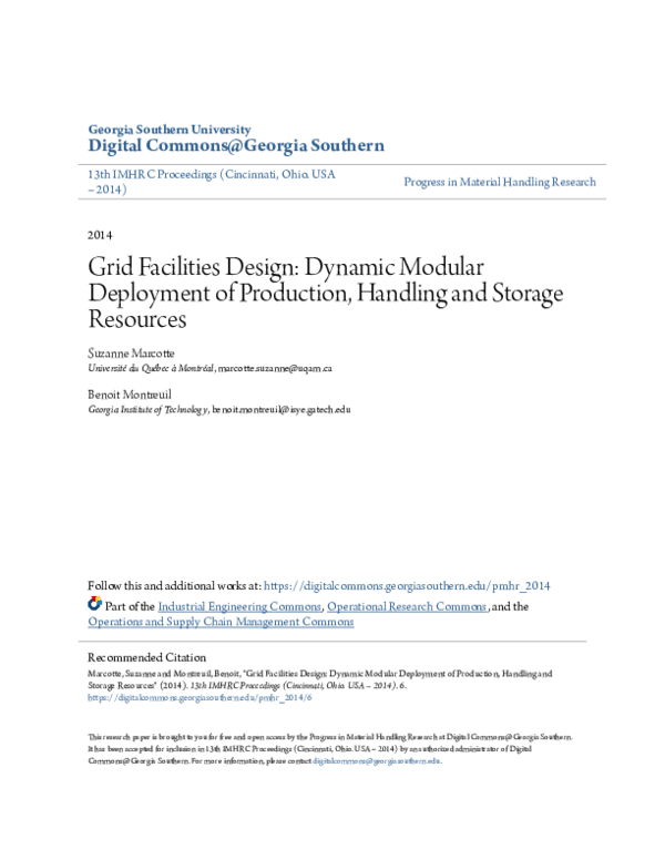 (PDF) Grid Facilities Design: Dynamic Modular Deployment of Production ...