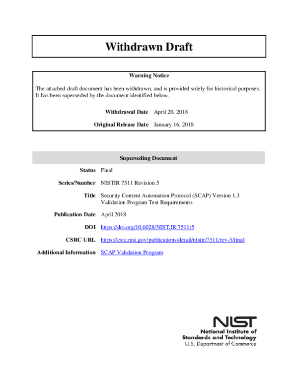 (PDF) Security Content Automation Protocol (SCAP) Version 1.2 ...