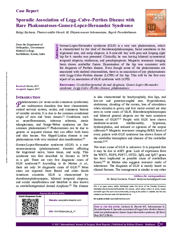 (PDF) Sporadic association of Legg–Calve–Perthes disease with rare ...
