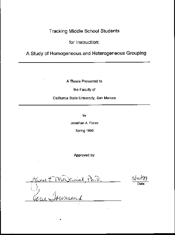 (PDF) Tracking middle school students for instruction: a study of ...