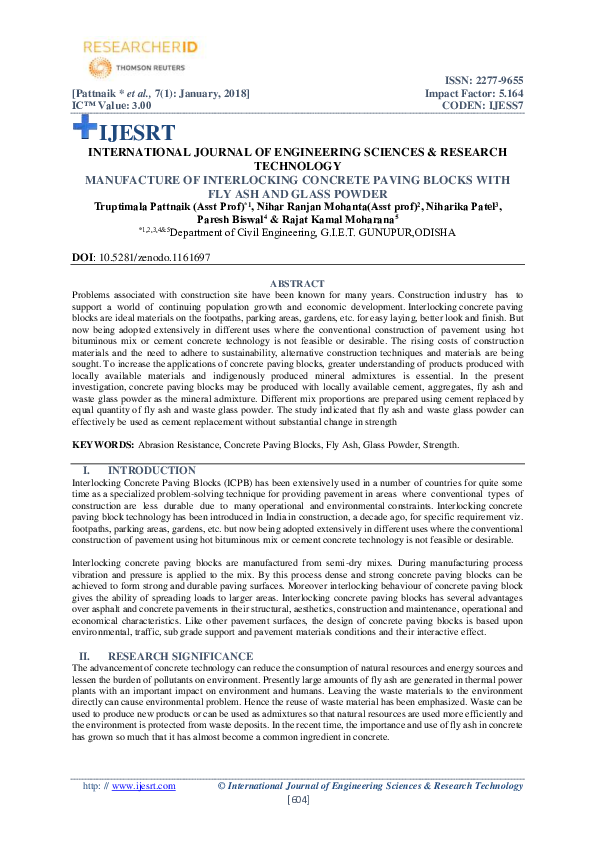 (PDF) Ijesrt International Journal of Engineering Sciences & Research ...