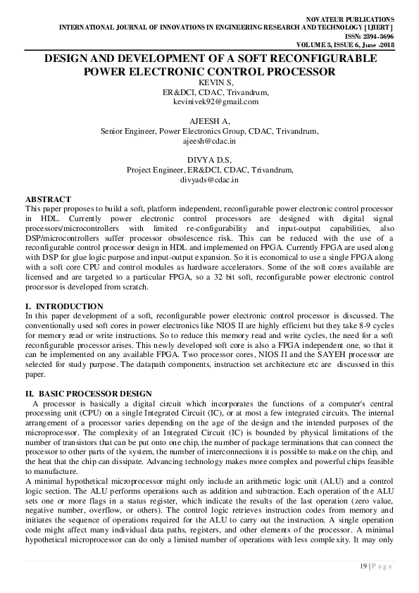 Pdf Design And Development Of A Soft Reconfigurable Power Electronic