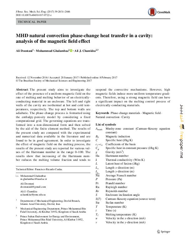 (PDF) MHD natural convection phase-change heat transfer in a cavity ...