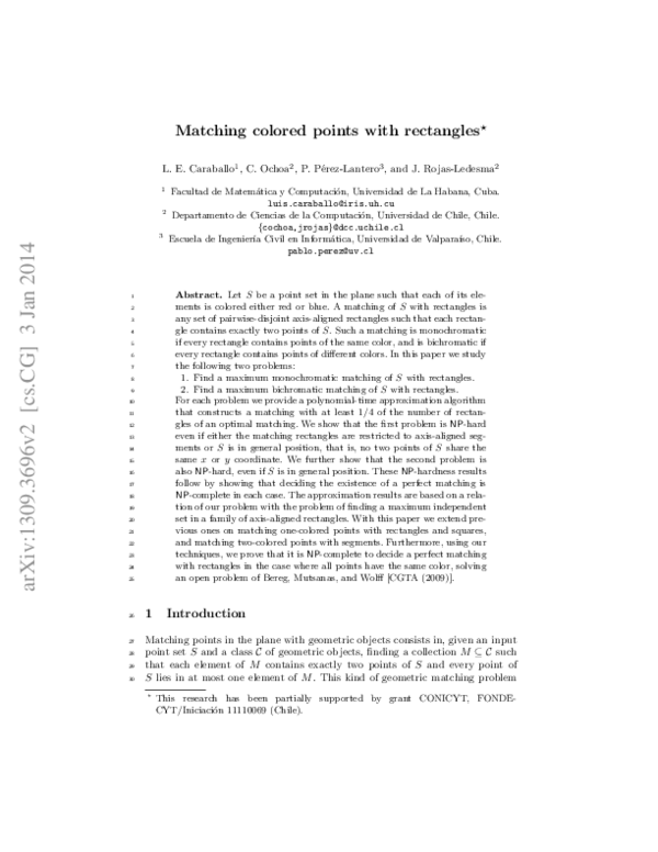 (PDF) Matching colored points with rectangles