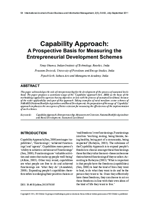 (PDF) Capability Approach