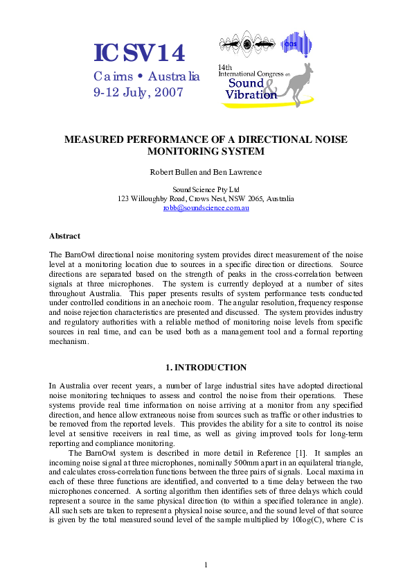 (PDF) ICSV 14 Cairns • Australia 9-12 July , 2007 1 MEASURED ...