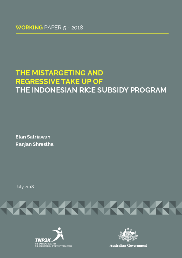 (PDF) Mistargeting and Regressive Take Up of the Indonesian Rice ...