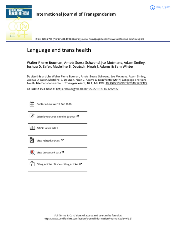 (PDF) Language and trans health