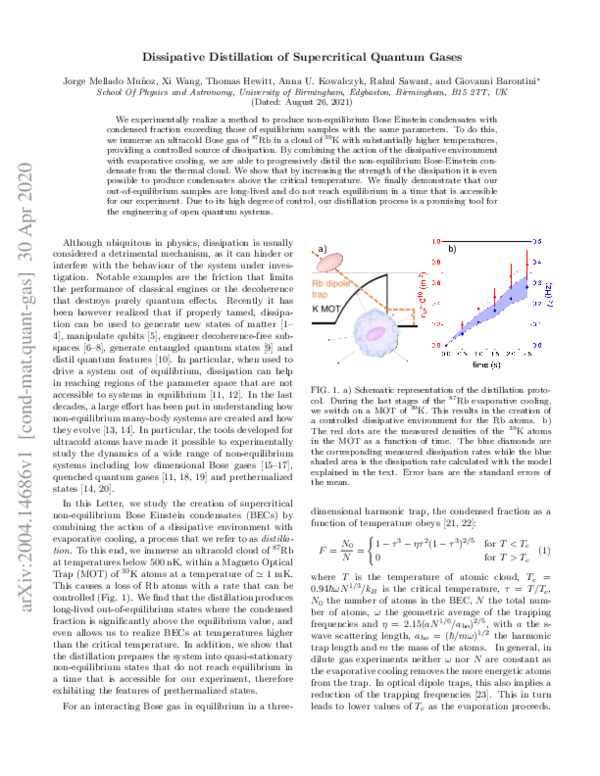 (PDF) Dissipative Distillation of Supercritical Quantum Gases | Thomas Hewitt - Academia.edu