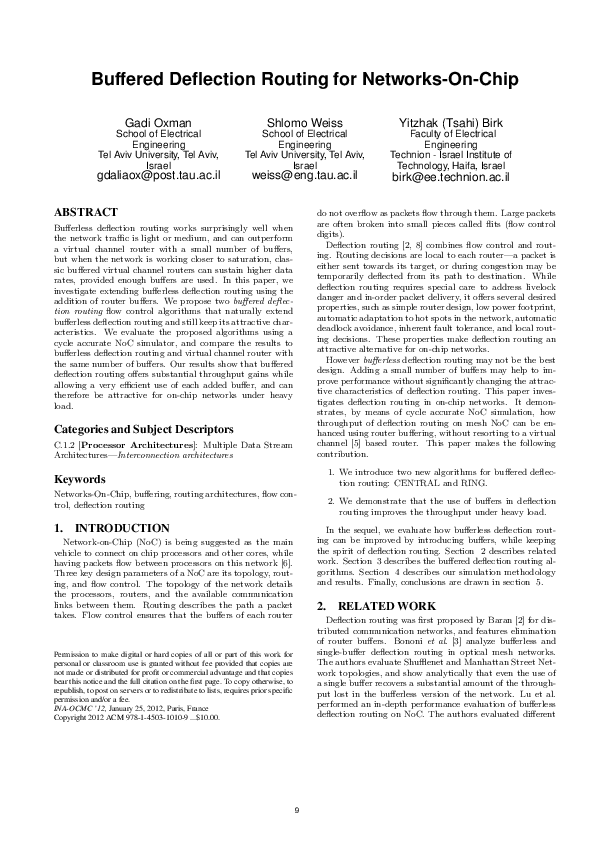 (PDF) Buffered deflection routing for networks-on-chip