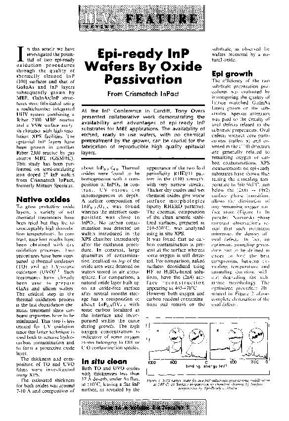 (PDF) Epi-ready InP wafers by oxide passivation
