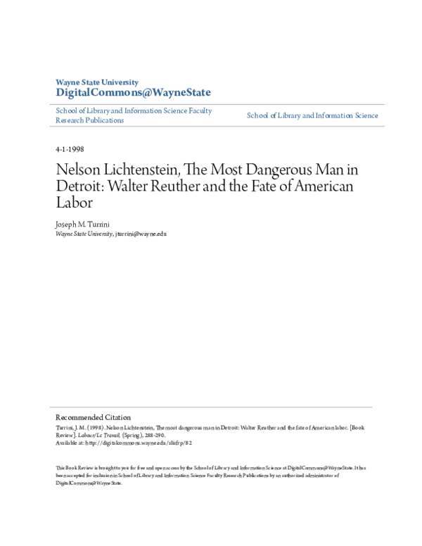 (PDF) Labor in Crisis