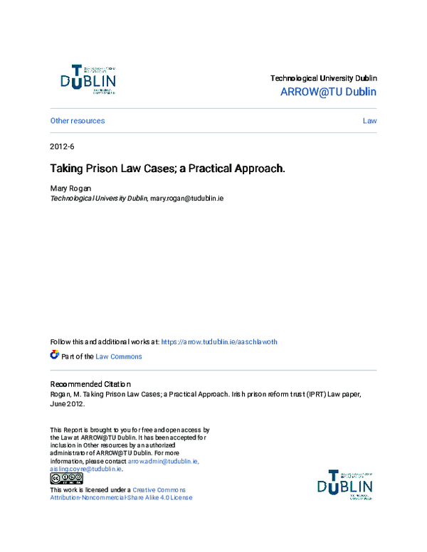 (PDF) Taking Prison Law Cases; a Practical Approach