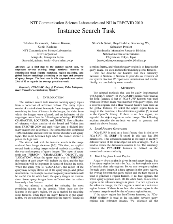 (PDF) Instance Search Task