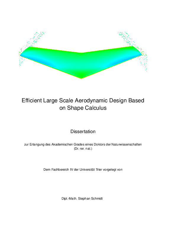 (PDF) Efficient Large Scale Aerodynamic Design Based on Shape Calculus