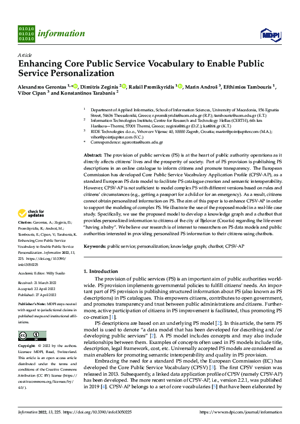 (PDF) Enhancing Core Public Service Vocabulary to Enable Public Service ...