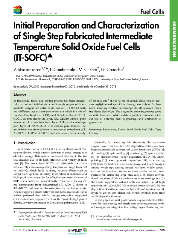 (PDF) Initial Preparation and Characterization of Single Step ... (PDF) Initial Preparation and Characterization of Single Step ...