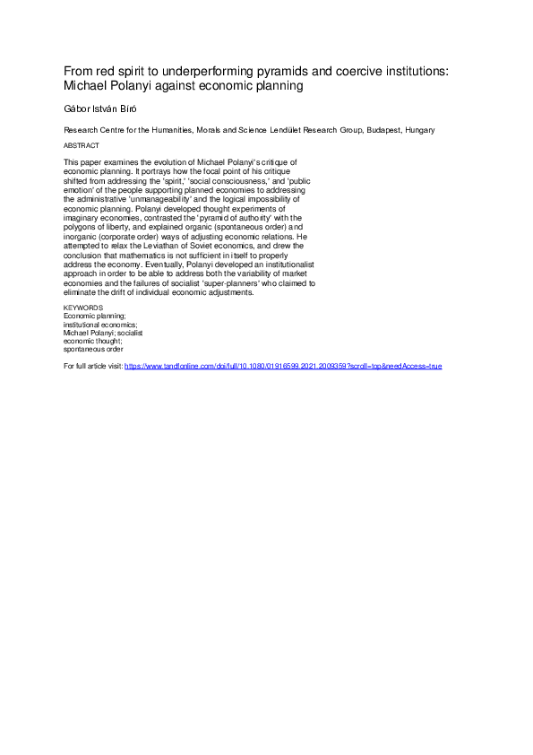 (PDF) From red spirit to underperforming pyramids and coercive ...