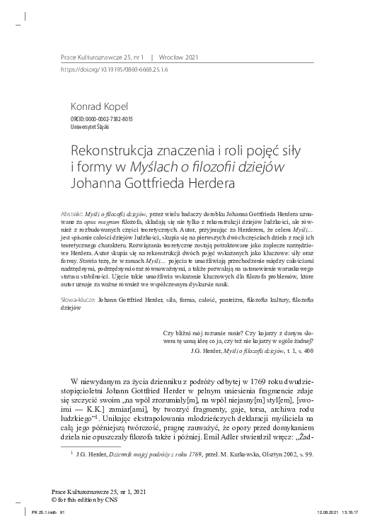 (PDF) Reconstructing the meaning and function of the concepts of force and form in Johann ...