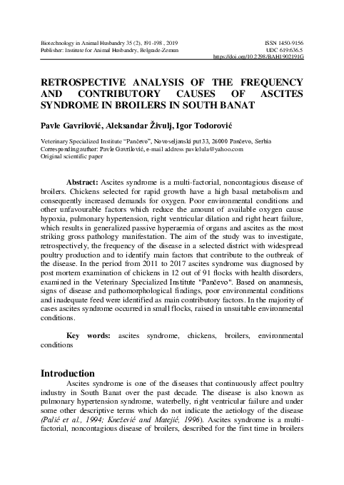 (PDF) Retrospective analysis of the frequency and contributory causes ...