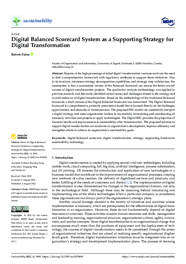 (PDF) Digital Balanced Scorecard System as a Supporting Strategy for ...
