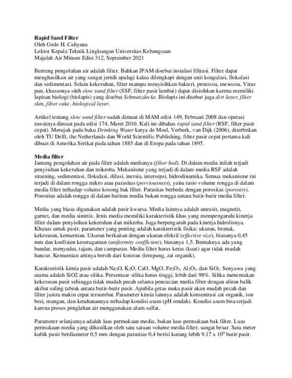(PDF) Rapid Sand Filter