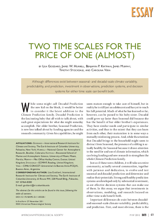 (PDF) Two Time Scales for The Price Of One (Almost)
